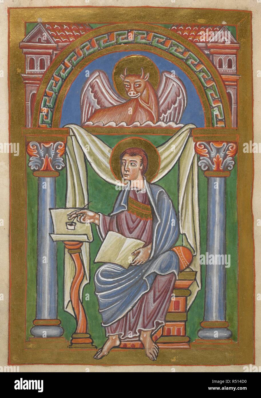 Miniature of the Evangelist Luke. Gospel lectionary (The 'Odalricus ...