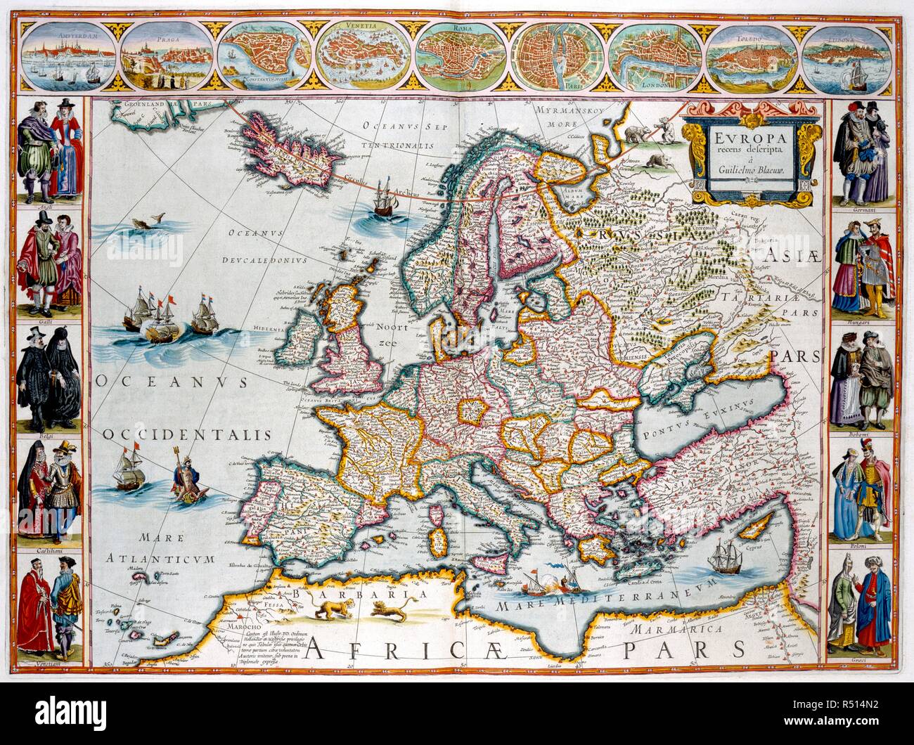 Europe. J. Blaeu's Grooten Atlas, oft Werelt-Beschryving,. Amsterdam : J. Blaeu, 1664-1665. Map ...