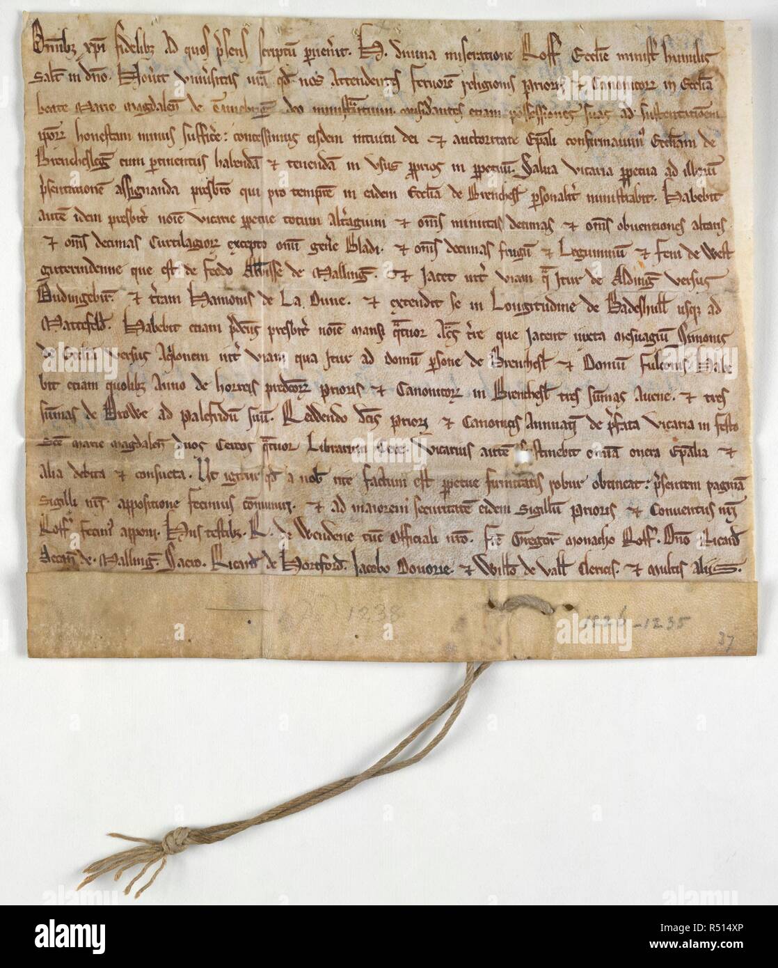 Charter of Brenchley, co. Kent. England [co. Kent]; circa 1226-1235 ...