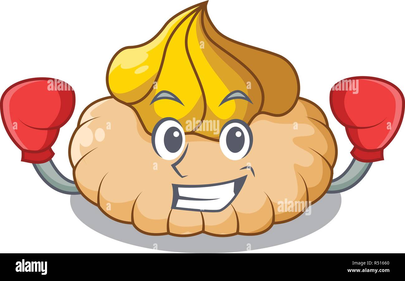 Boxing vanilla ice cream biscuit on cartoon Stock Vector Image & Art ...