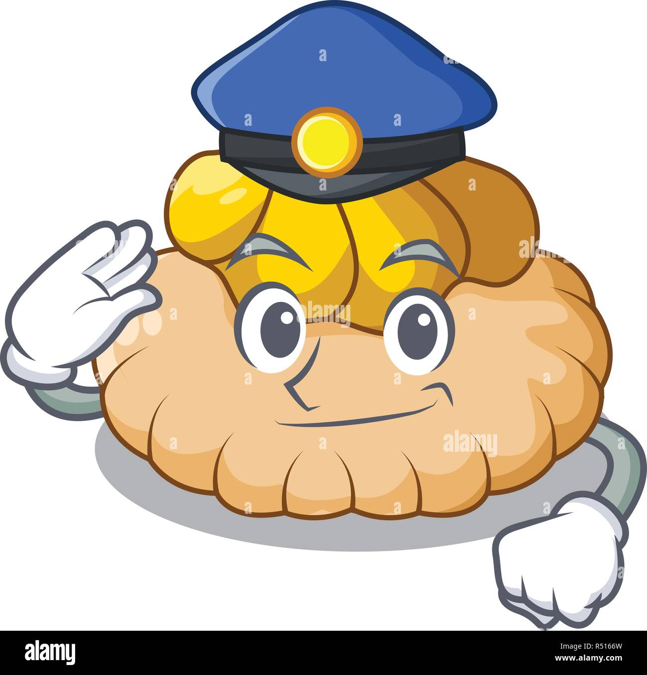 Police vanilla ice cream biscuit on cartoon Stock Vector Image & Art ...