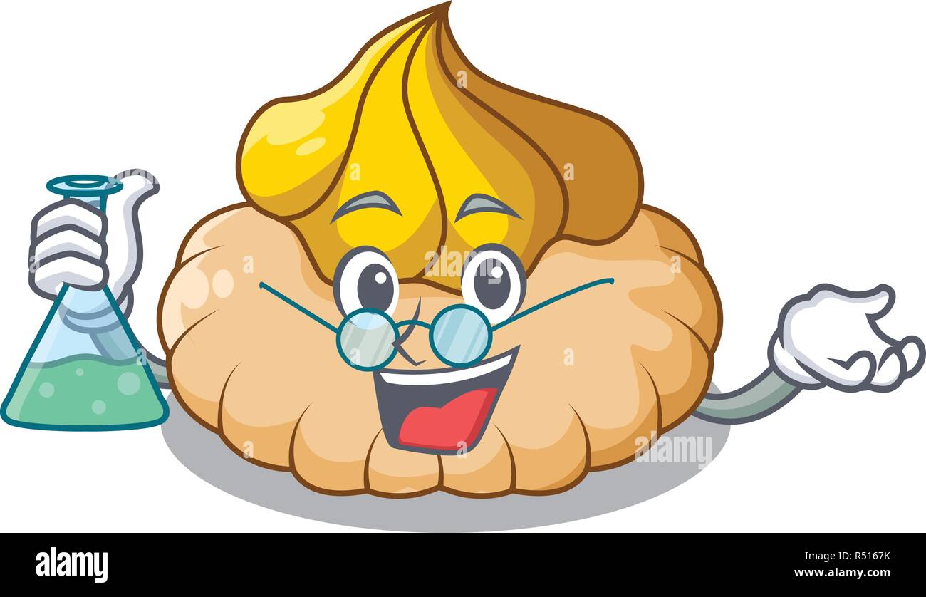 Professor delicious biscuit with ice cream character Stock Vector Image ...