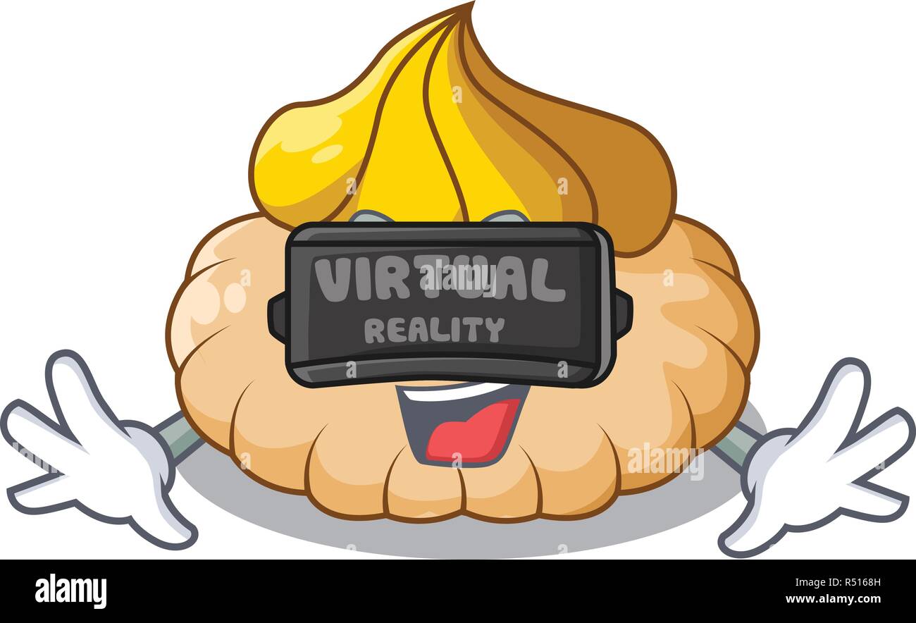 Virtual reality chocolate biscuit with mascot ice cream Stock Vector ...