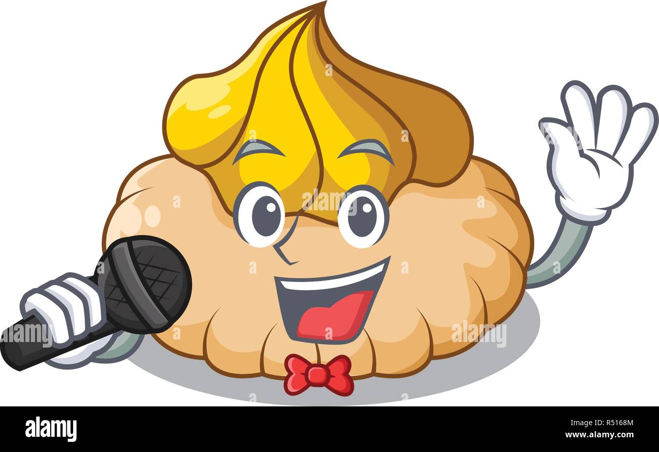 Singing chocolate biscuit with mascot ice cream Stock Vector Image ...