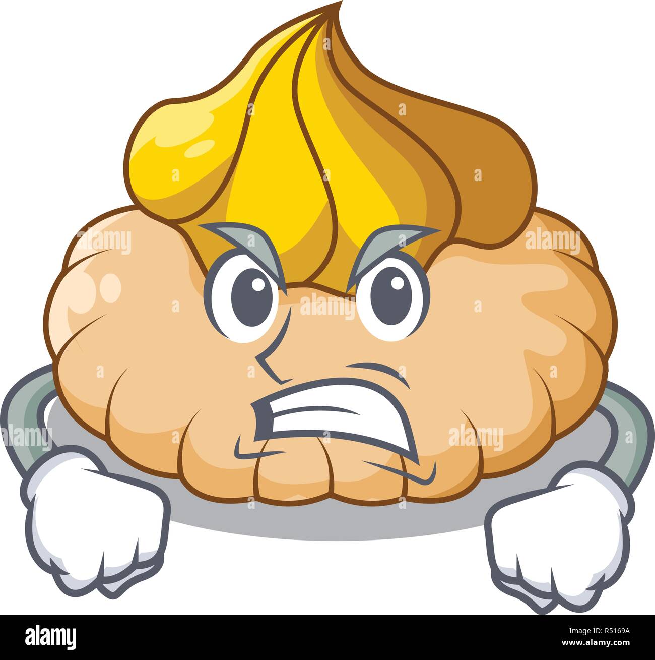 Angry chocolate biscuit with mascot ice cream Stock Vector Image & Art ...