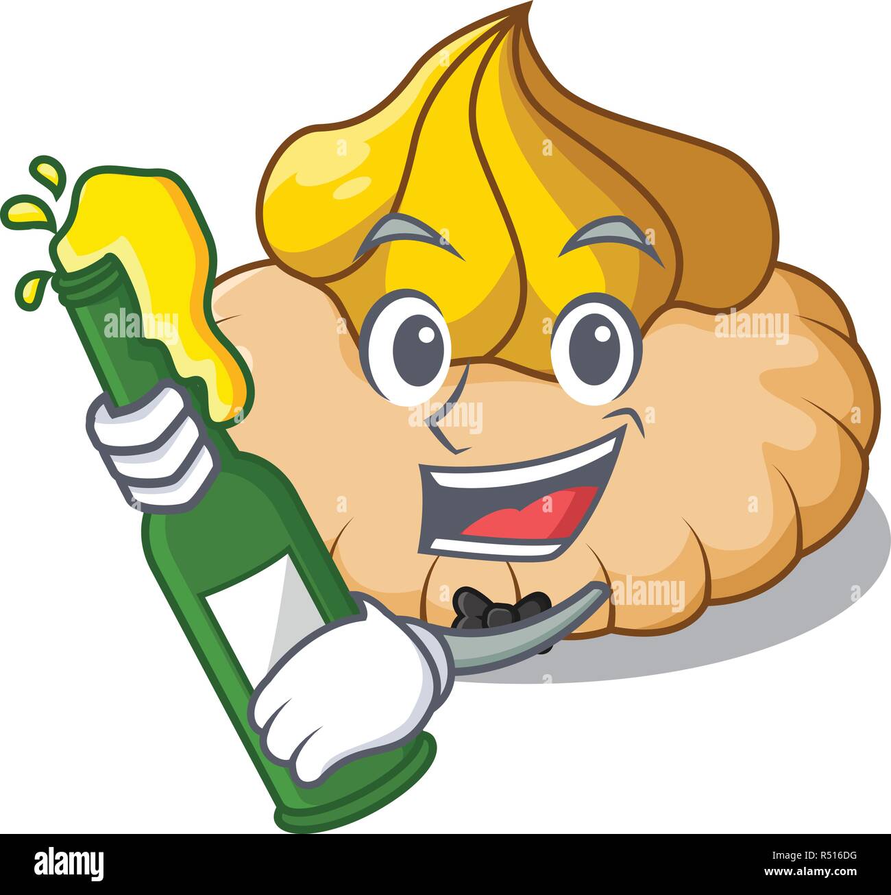 With beer ice cream biscuit on wafers cartoon Stock Vector Image & Art ...