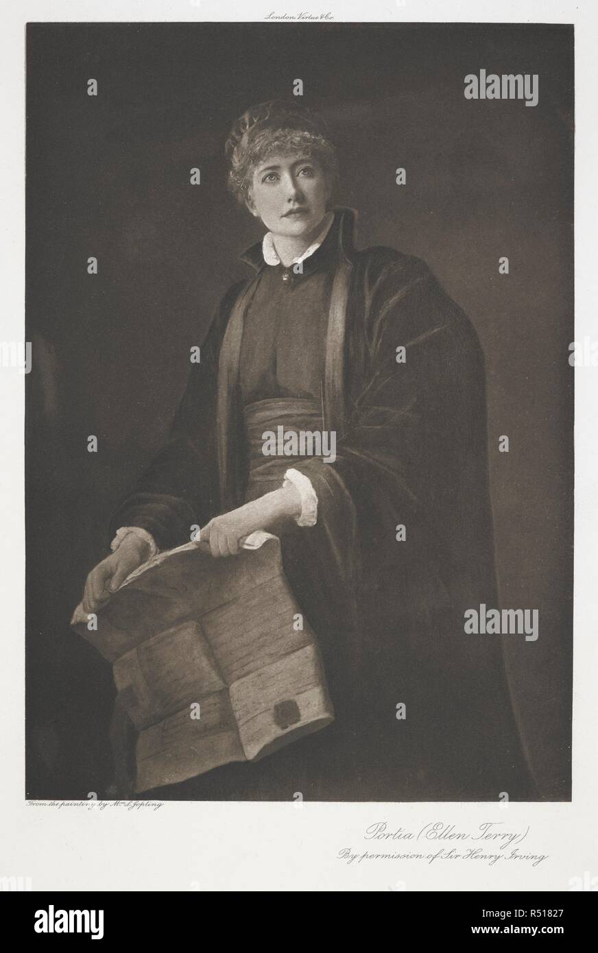 Portia (Ellen Terry). From the painting by Mrs.L. Jopling. The Plays of ...