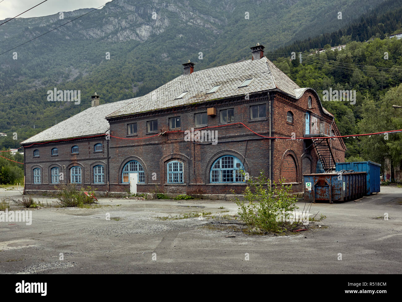 Disused factory building, Norway Stock Photo - Alamy