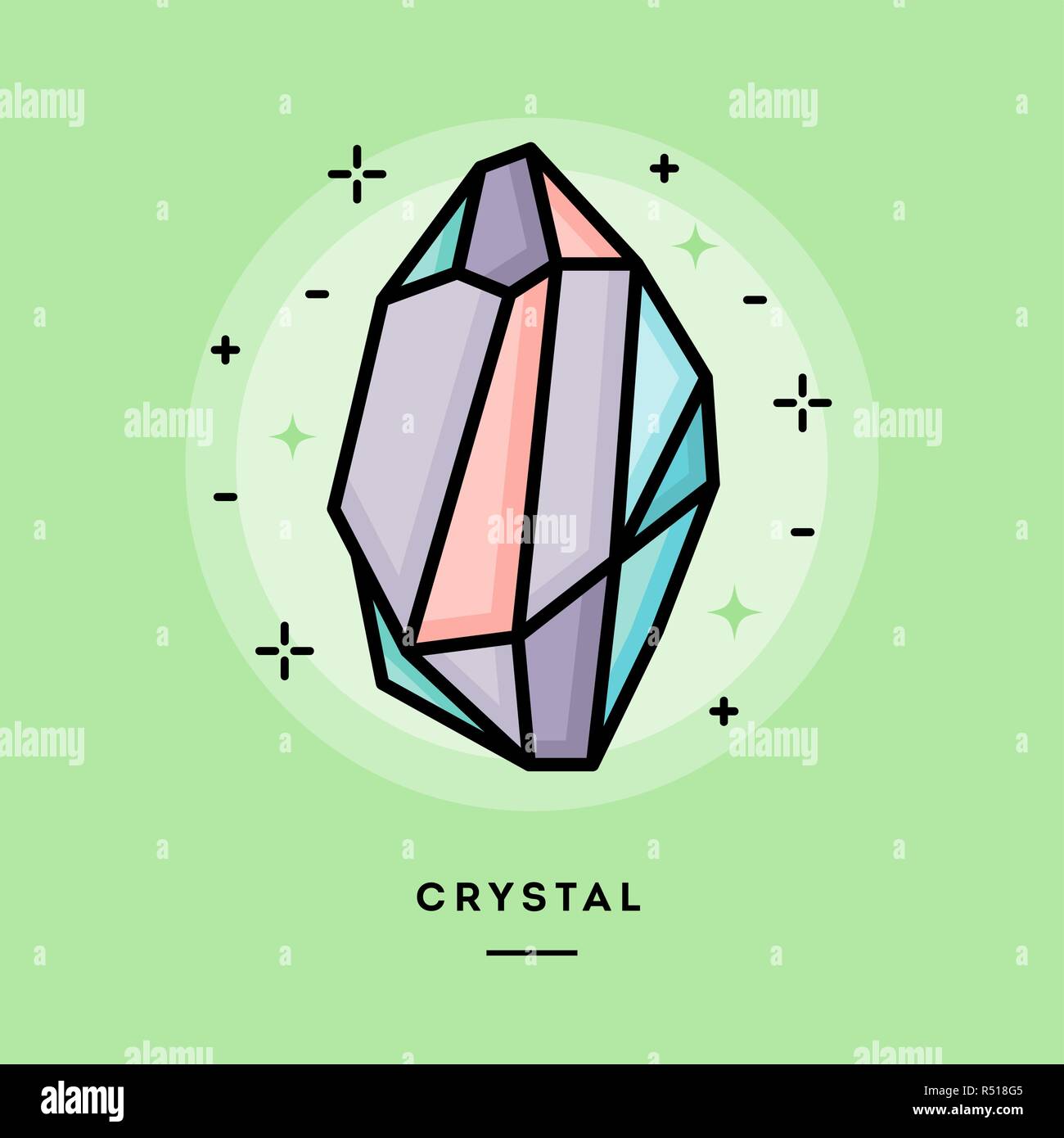 Crystal rock formation Stock Vector Images - Alamy