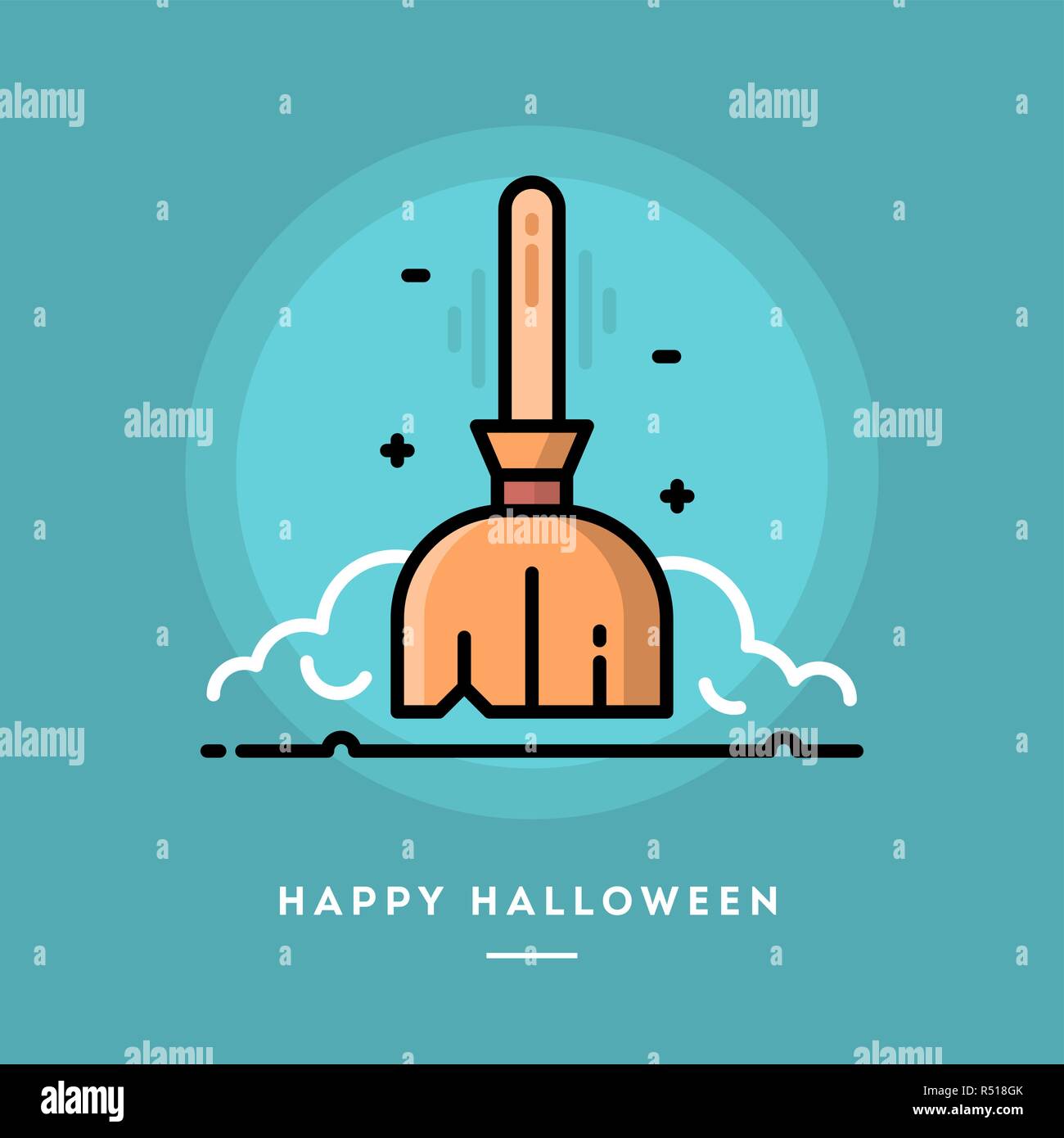 Flying broom Stock Vector Images - Alamy