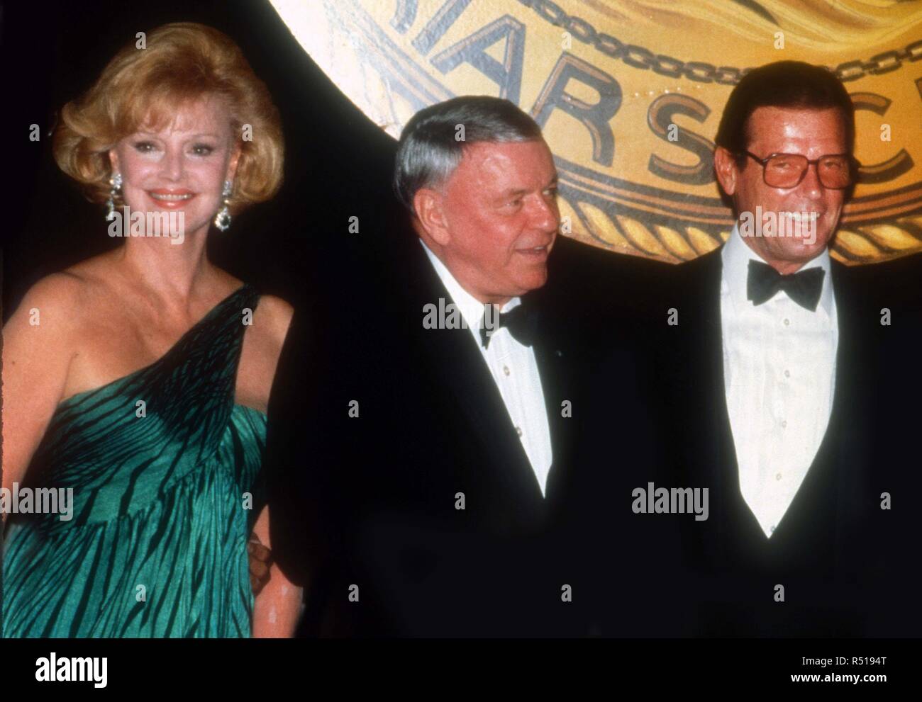 Barbara Sinatra Frank Sinatra Roger Moore Undated Photo By John Barrett ...