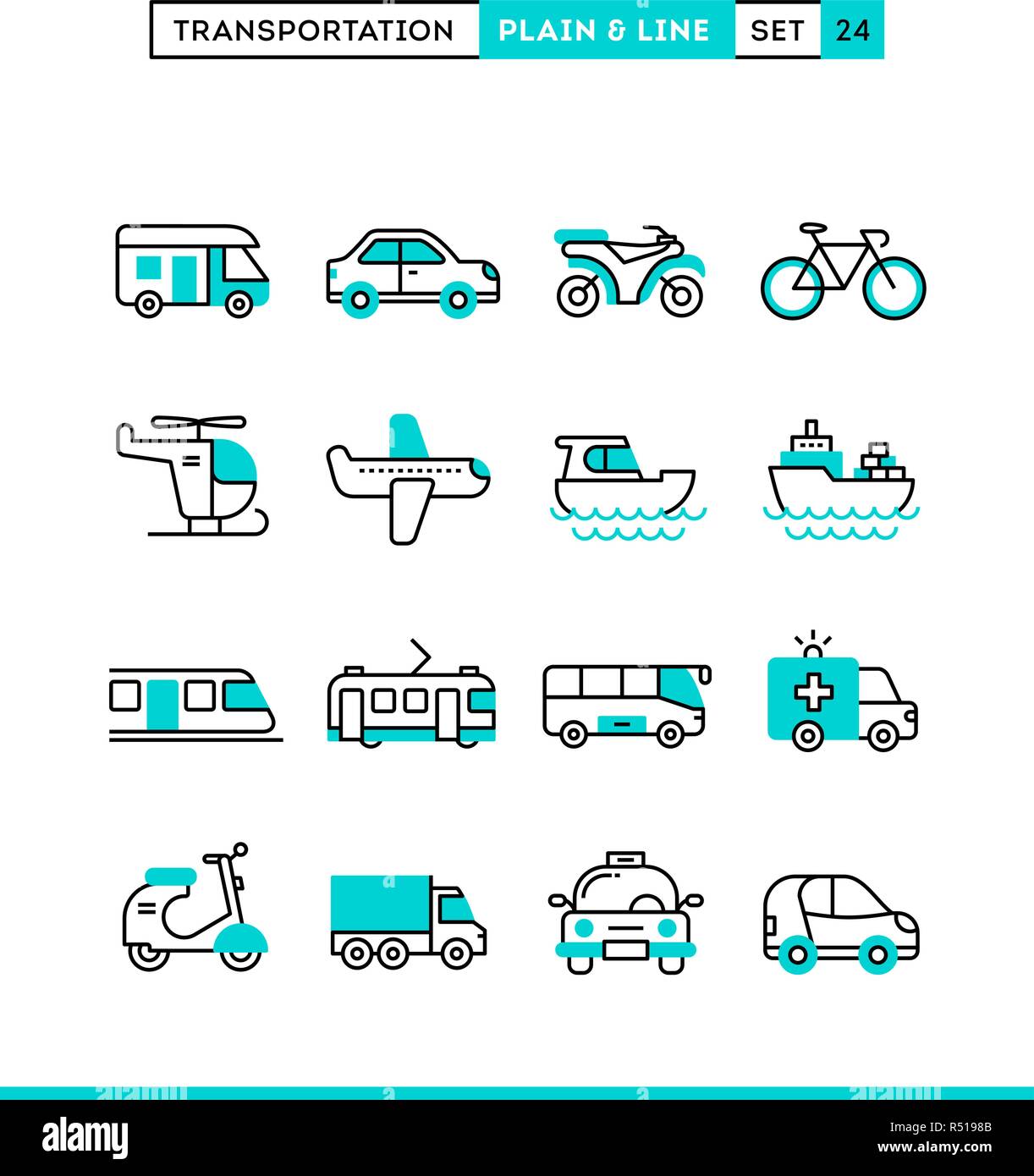 City bus outline vector hi-res stock photography and images - Alamy