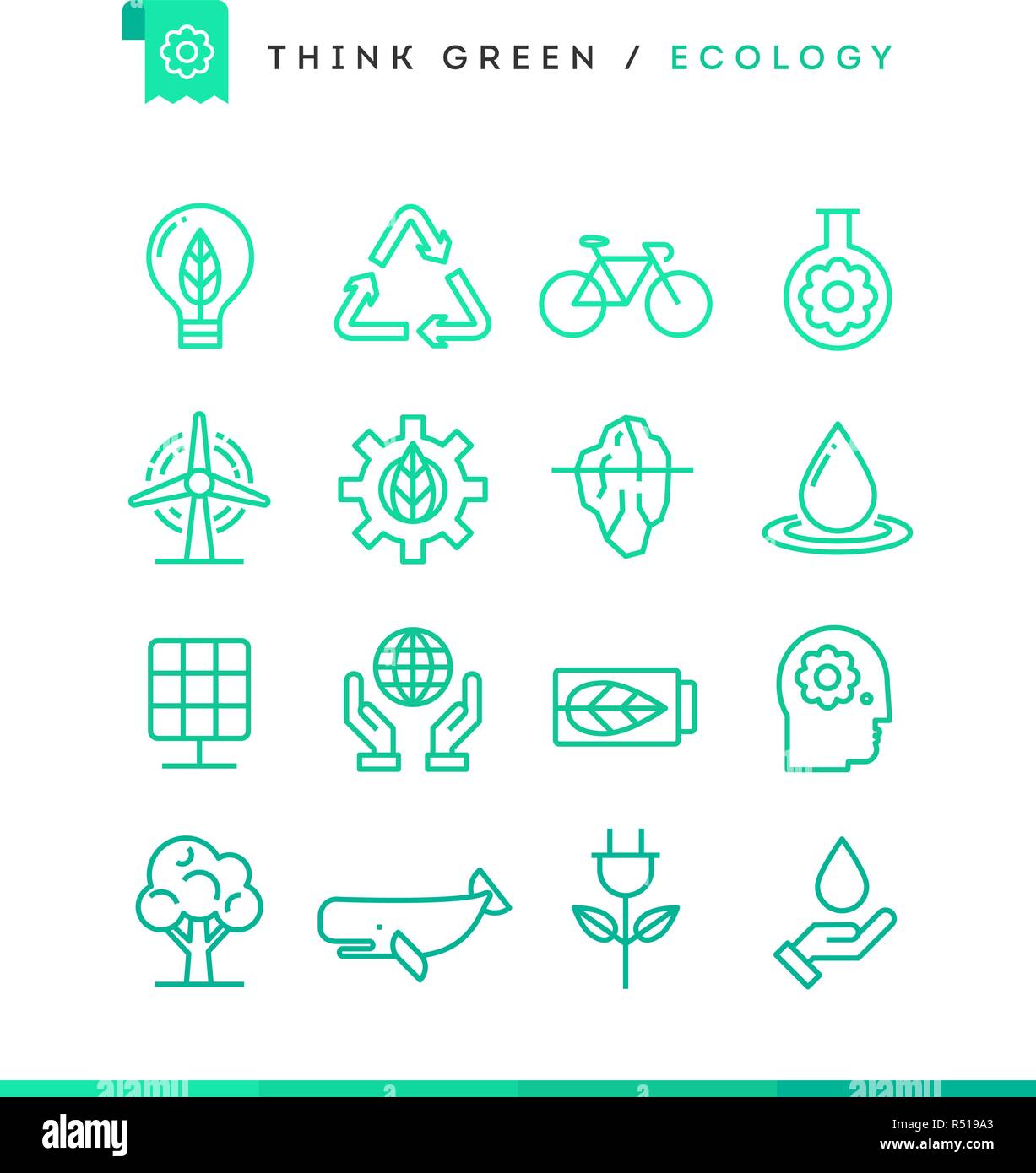 Think green Stock Vector Images - Alamy