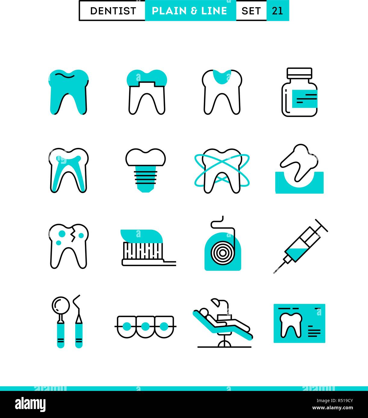 Floss dental care Stock Vector Images - Alamy