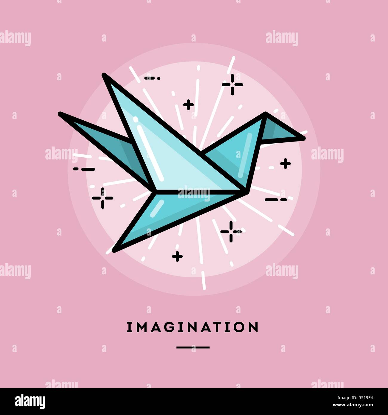 Imagination, flat design thin line banner Stock Vector Image & Art - Alamy