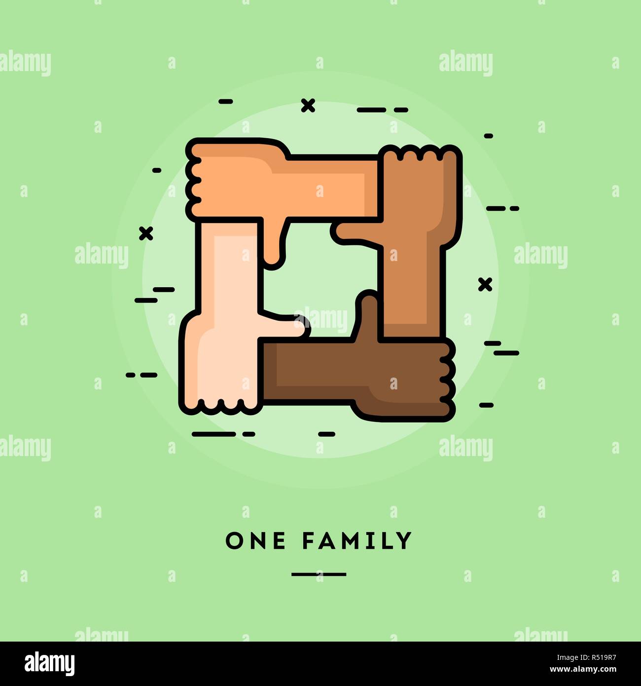 Family outline icon thin Stock Vector Images - Alamy