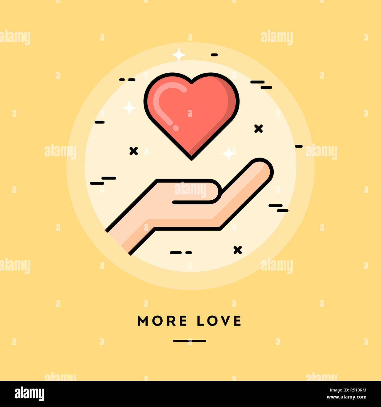 More love, flat design thin line banner Stock Vector Image & Art - Alamy