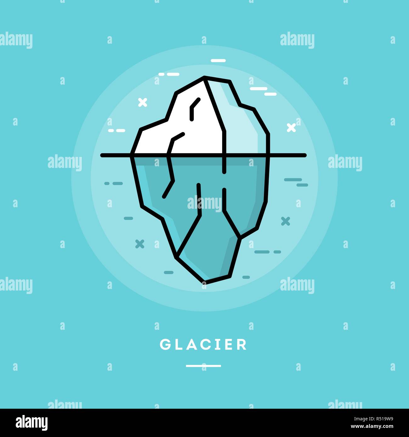 Arctic glacier icon outline hi-res stock photography and images - Alamy