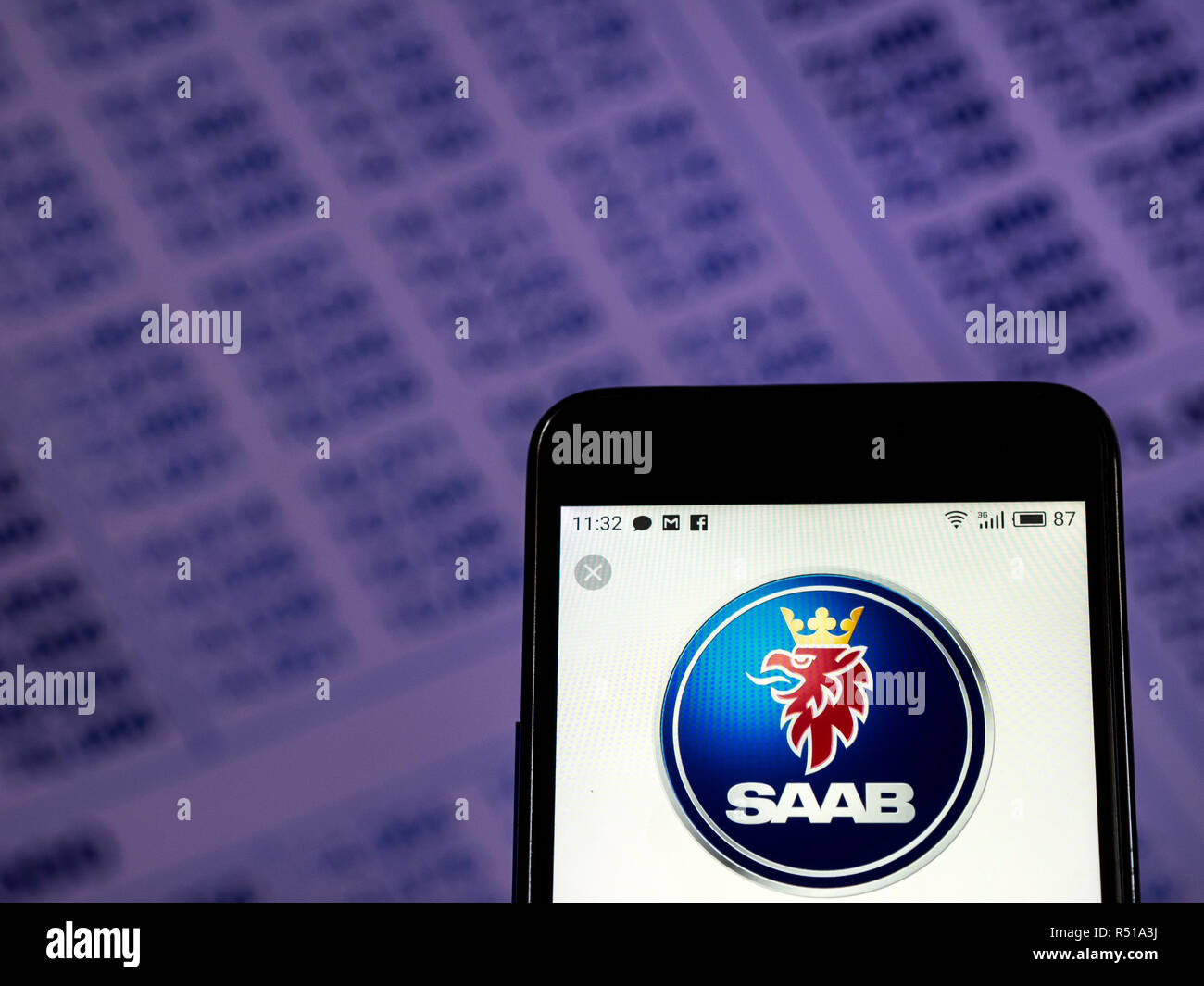 Saab logo hi-res stock photography and images - Alamy