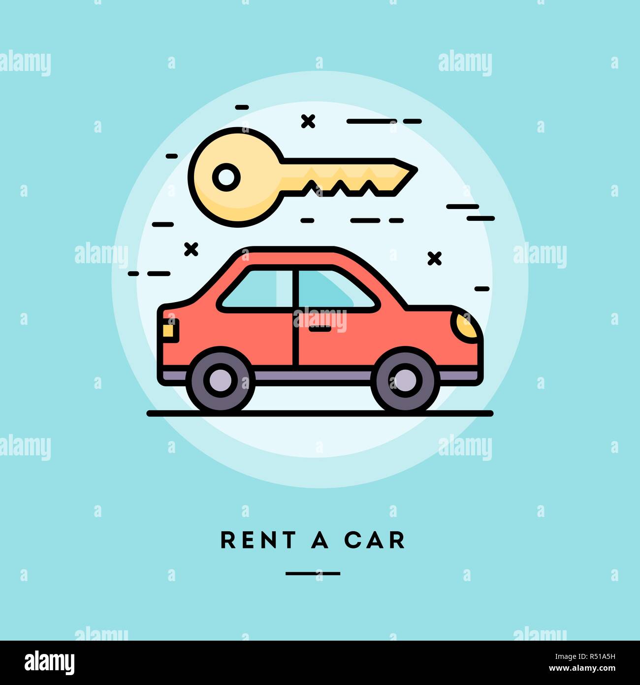 Rent car key cartoon hi-res stock photography and images - Alamy