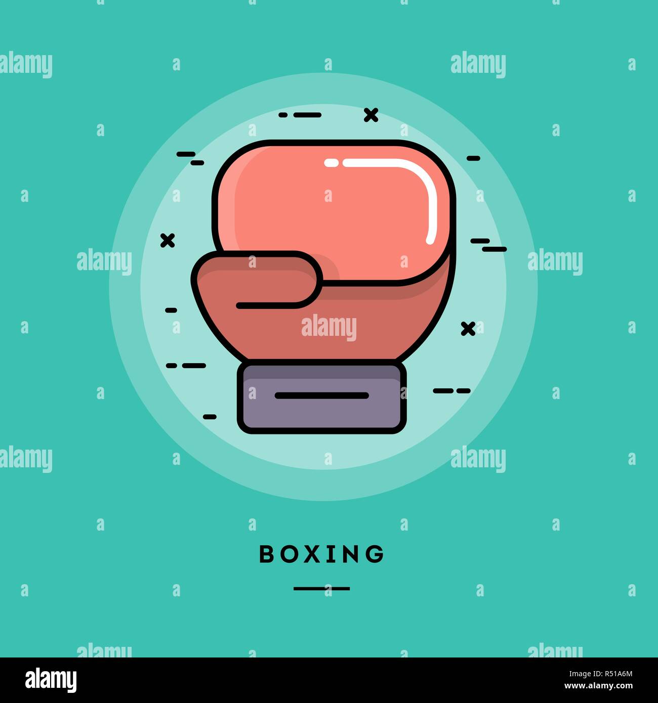 Boxing round icon outline Stock Vector Images - Alamy