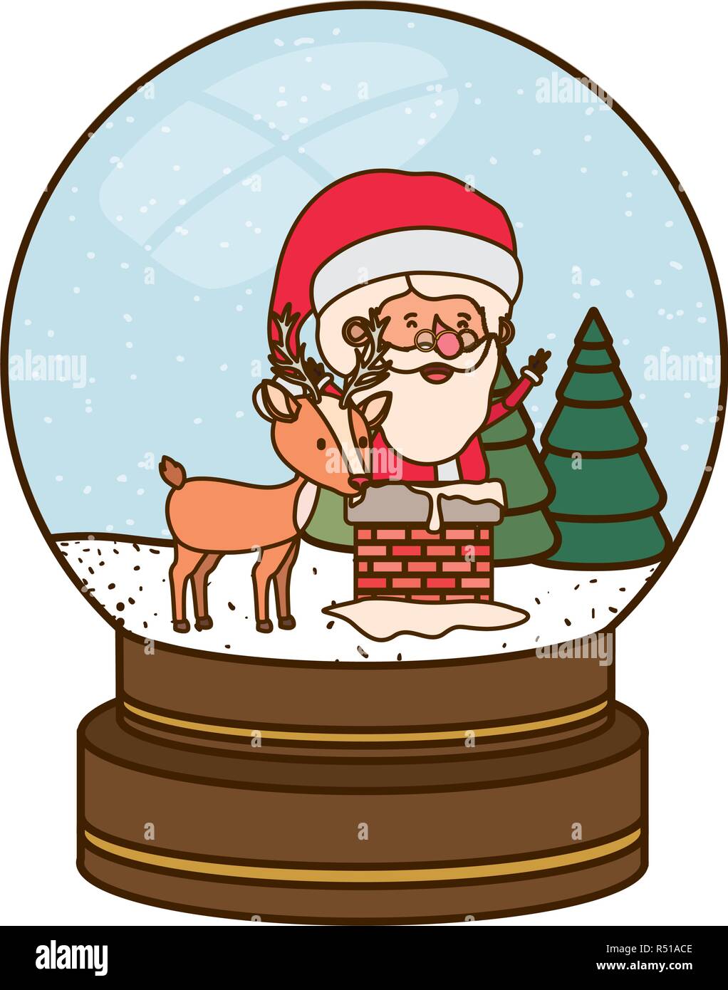 santa claus in crystal ball avatar character Stock Vector Image & Art ...