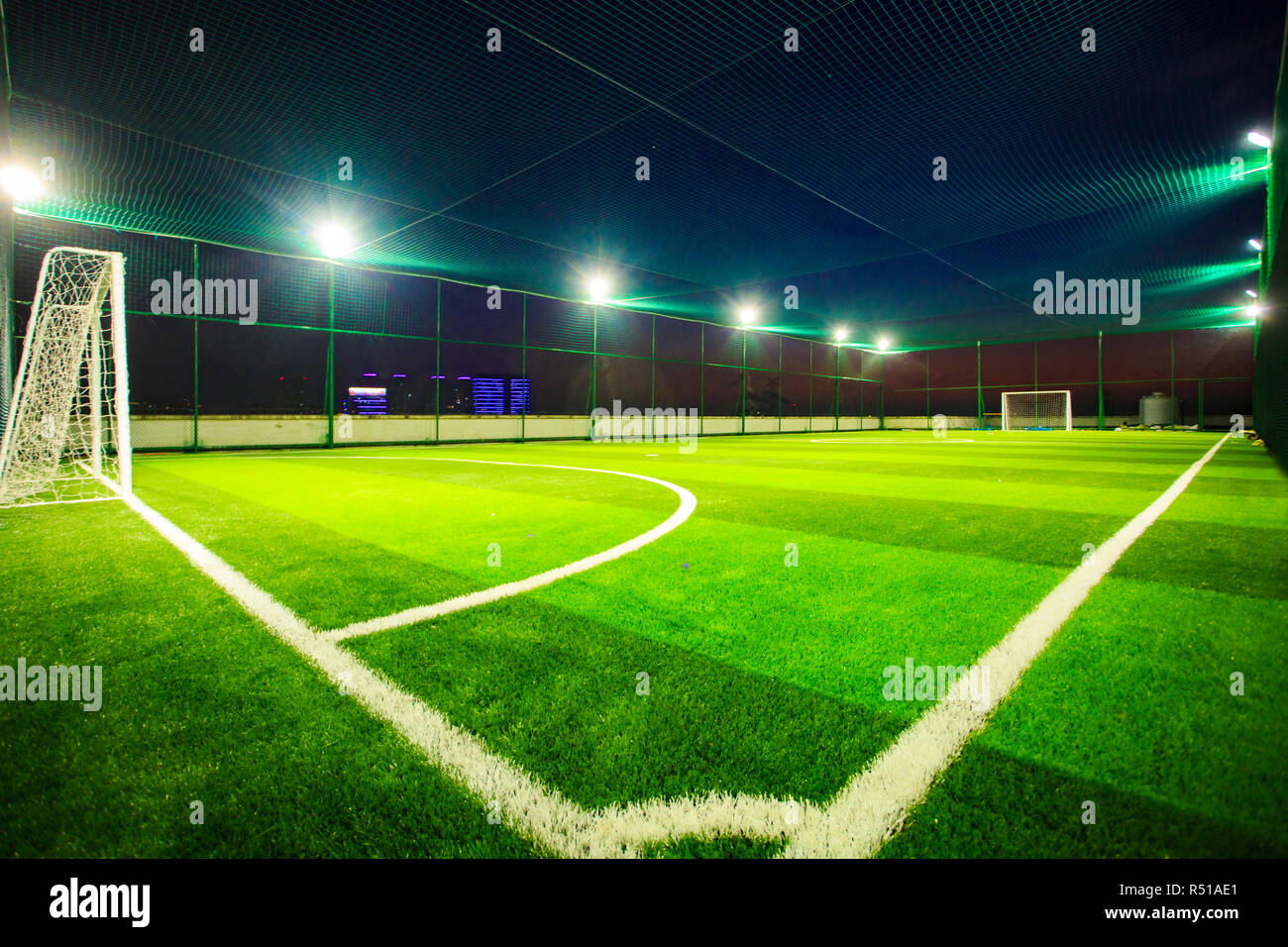 Urban football night court hi-res stock photography and images - Alamy
