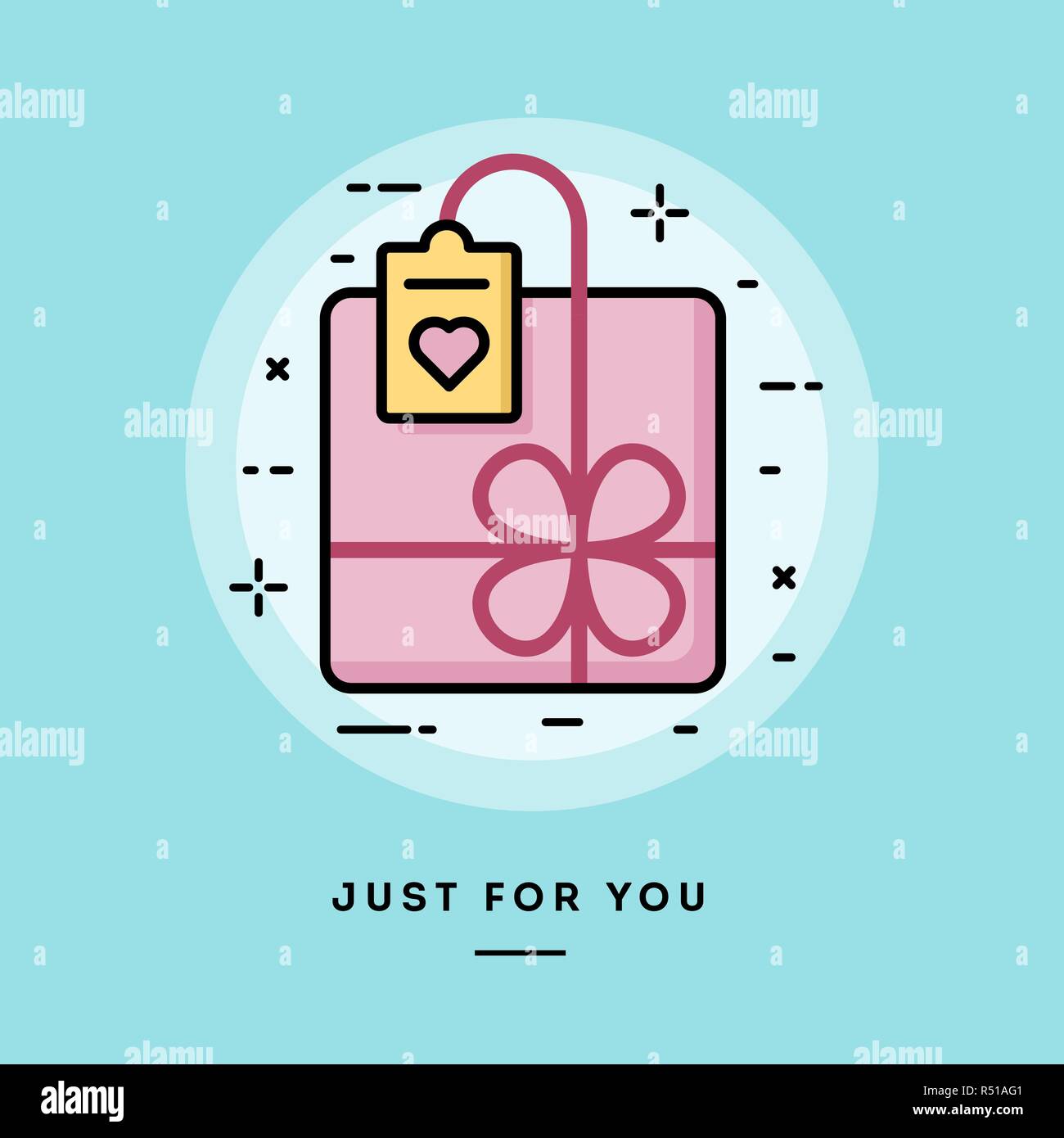 Cute wrapped gift box Stock Vector Images - Alamy