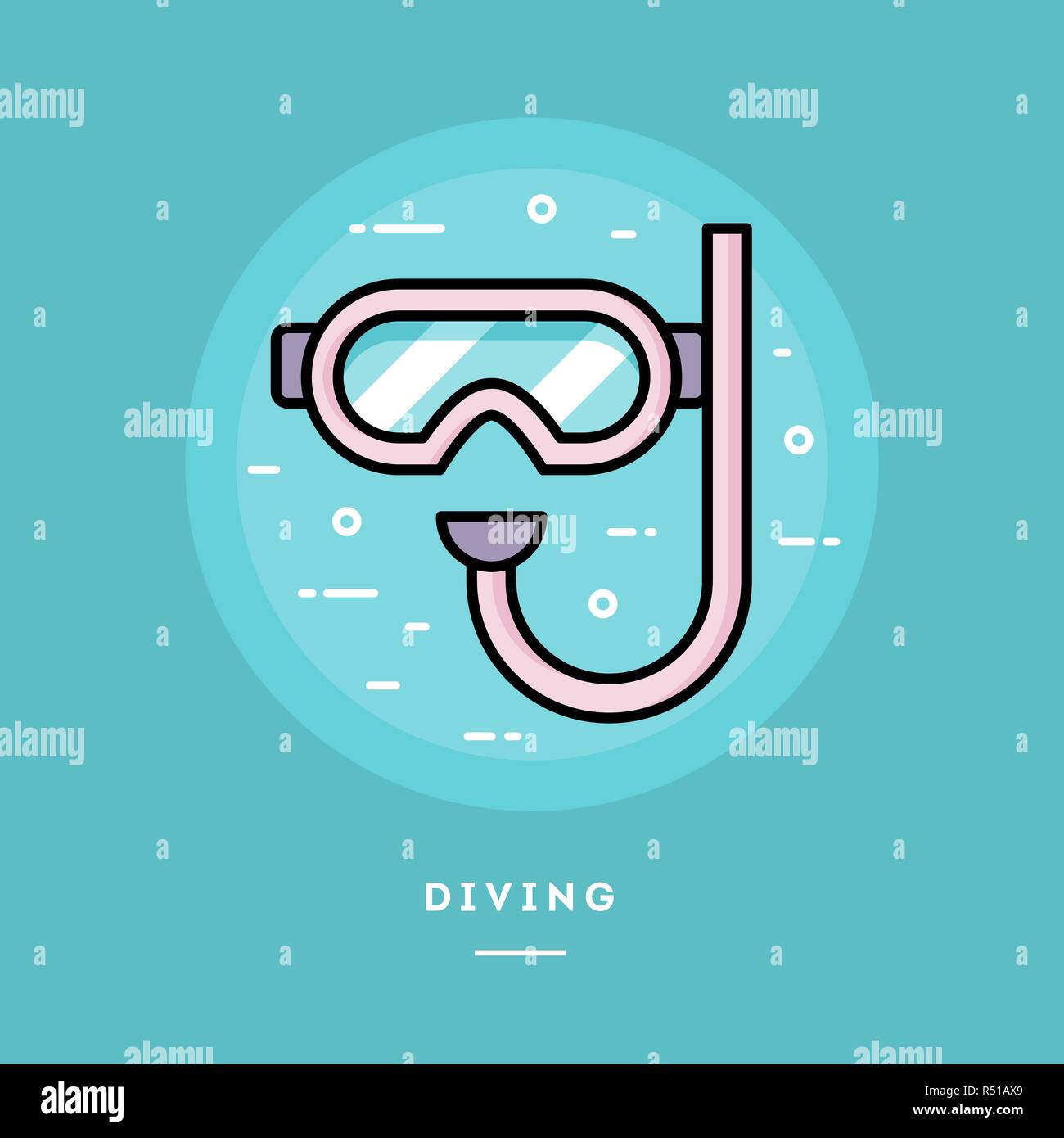 Diving mask breathing tube Stock Vector Images - Alamy