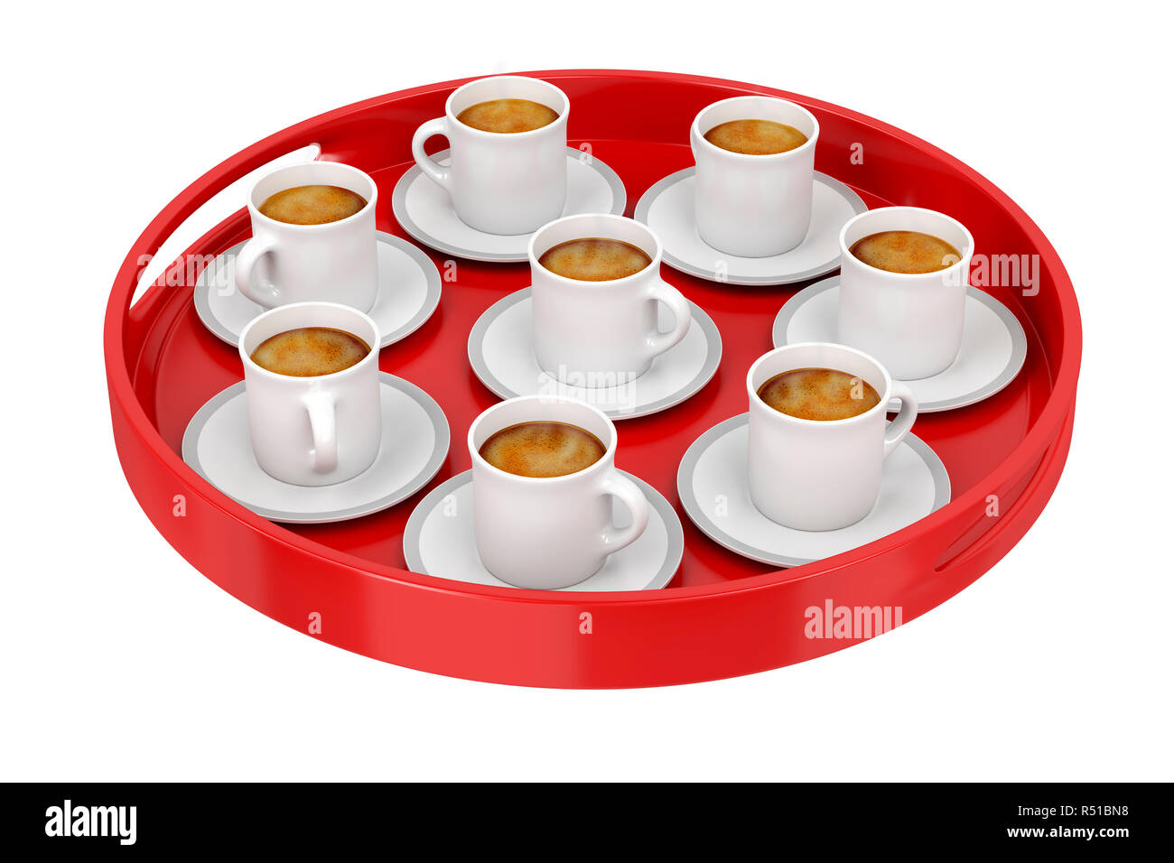 Plastic tray with coffee cups Stock Photo - Alamy