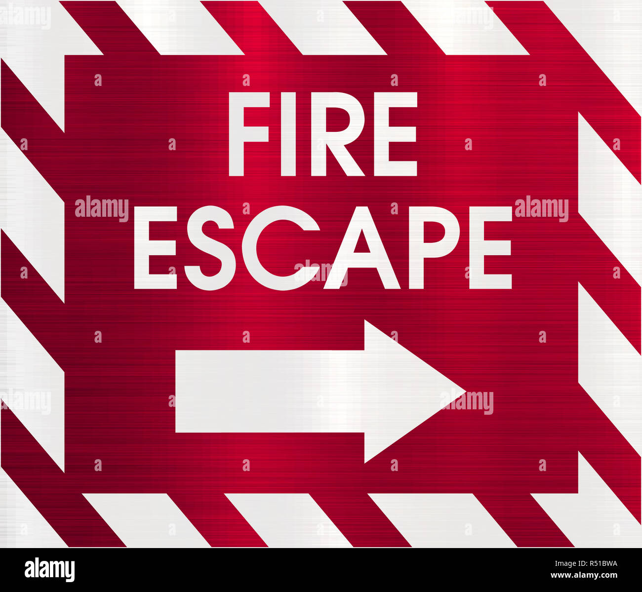 fire escape direction sign Stock Photo - Alamy