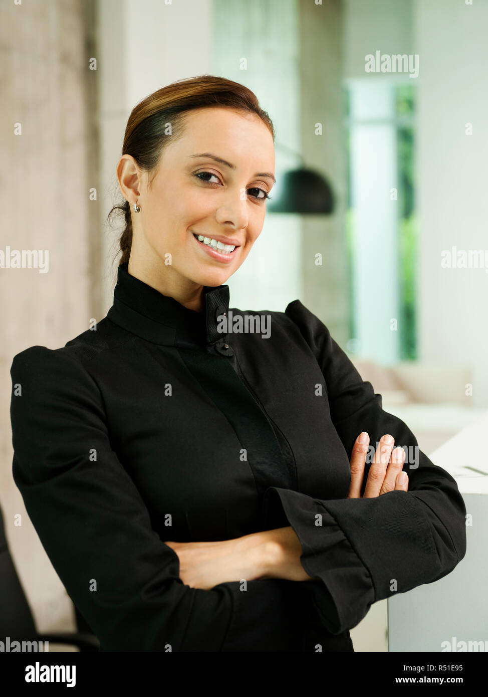Latino women concierge hi-res stock photography and images - Alamy