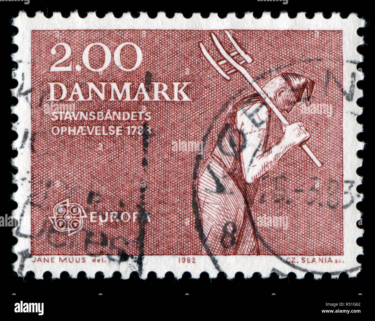Postage stamp from Denmark in the Europa (C.E.P.T.) 1982 series Stock ...