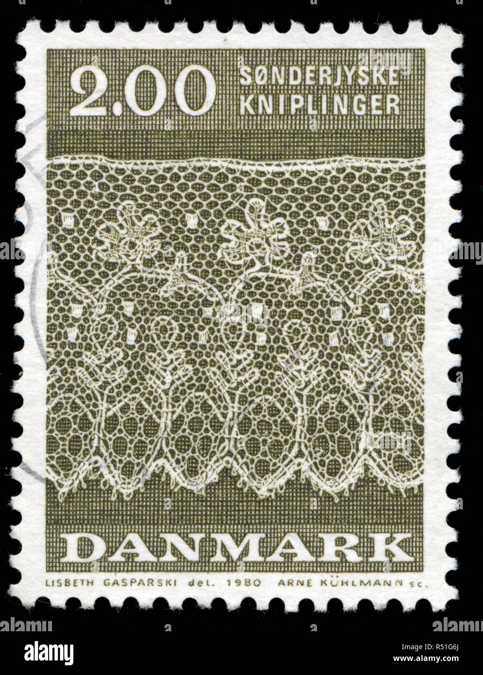 Postage stamp from Denmark in the Lace Patterns - various designs ...