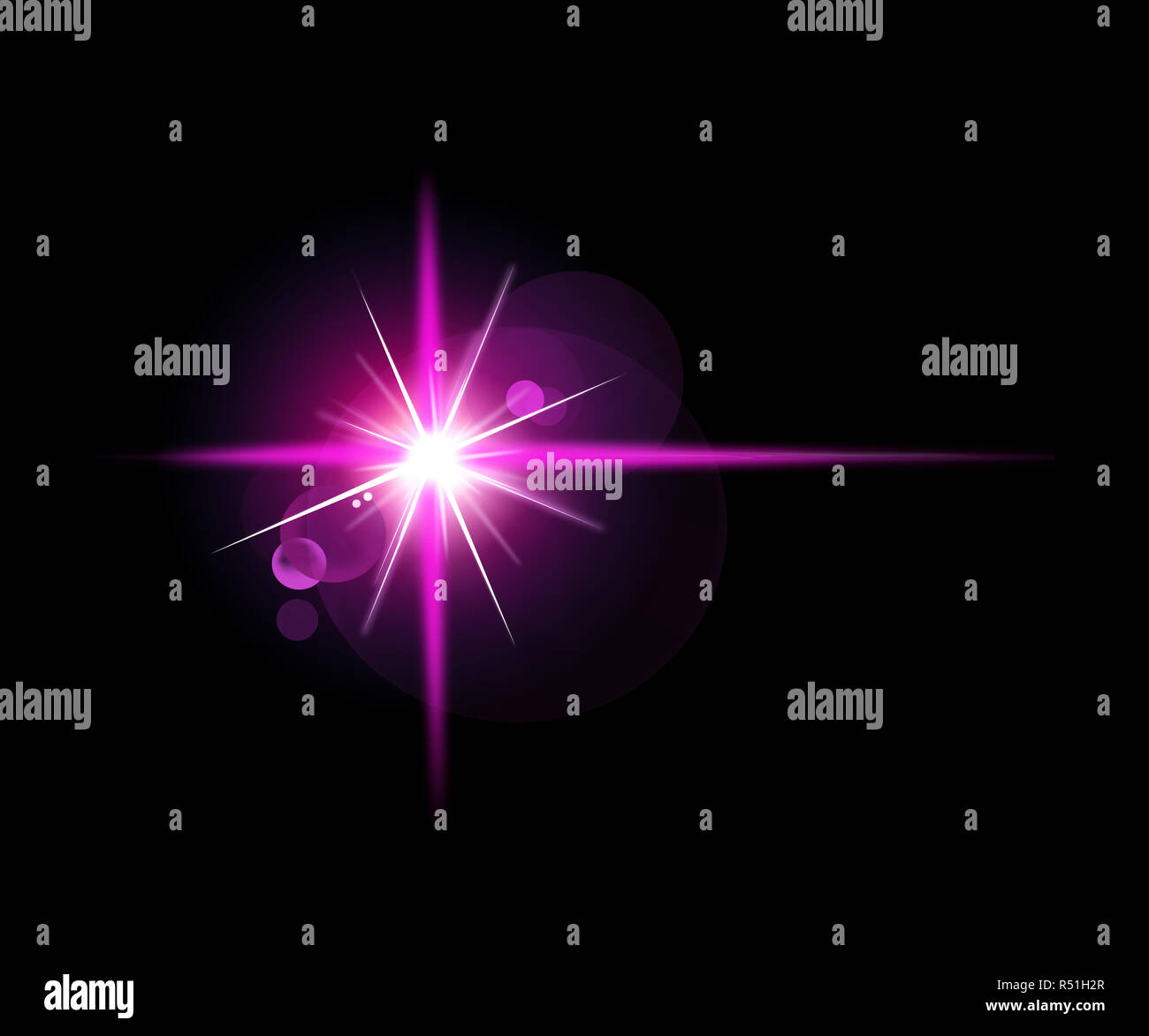 Optical Light Lens Flare and Star Effect, Realistic Flash with ...