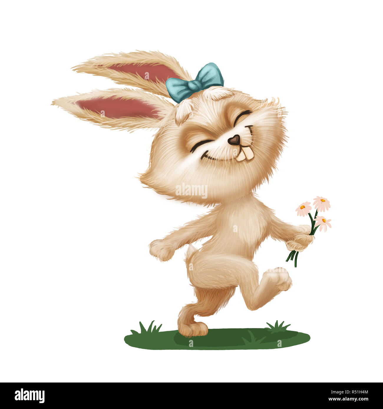Bunny Rabbit Cartoon Running