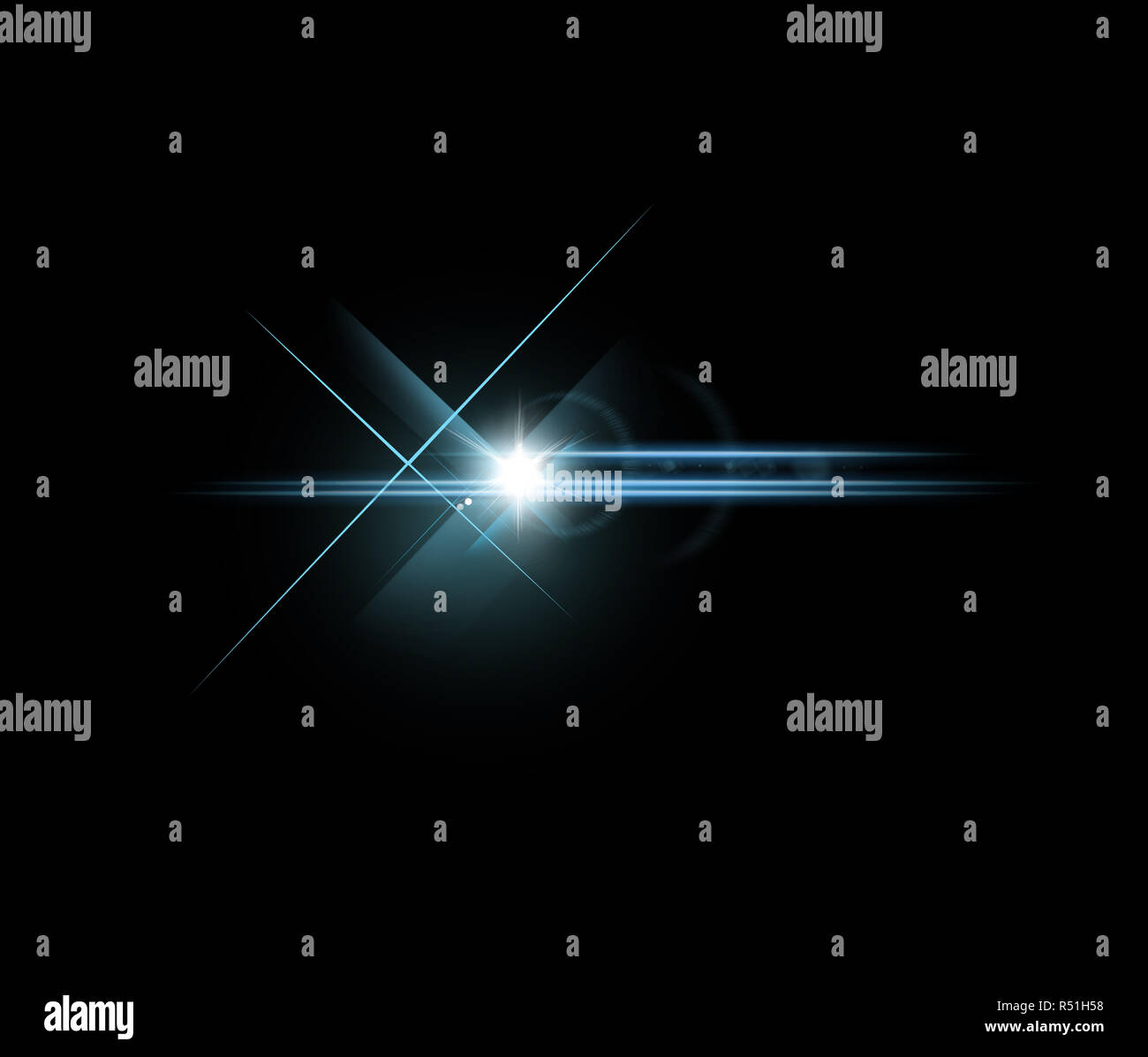 Optical Light Lens Flare and Star Effect, Realistic Flash with ...