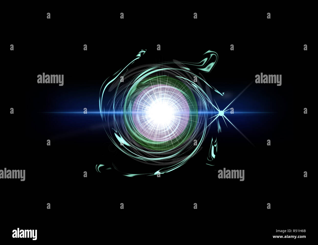 Optical Light Lens Flare and Star Effect, Realistic Flash with ...