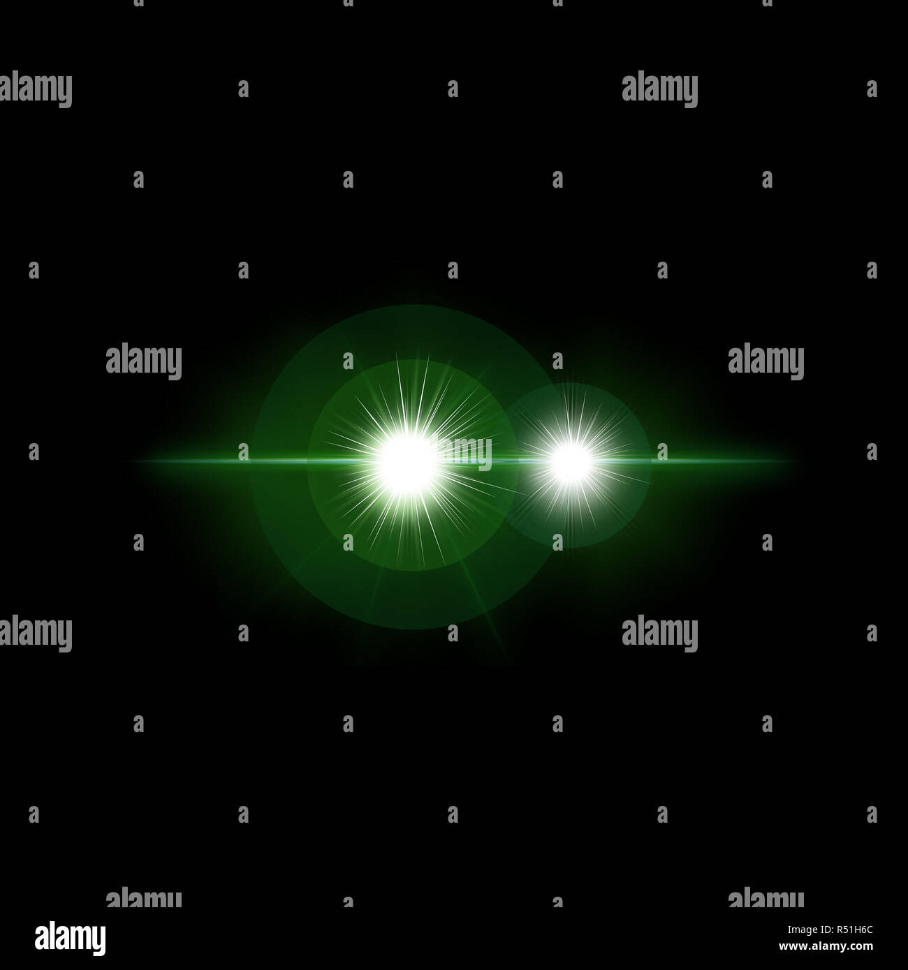 Optical Light Lens Flare and Star Effect, Realistic Flash with ...