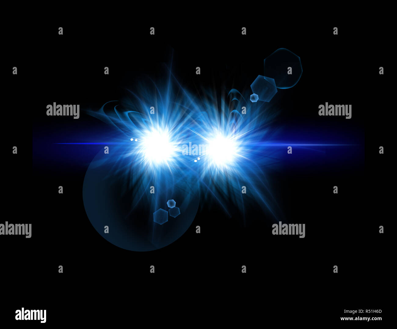 Optical Light Lens Flare and Star Effect, Realistic Flash with ...