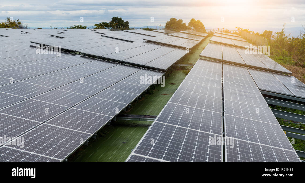 Solar panel under sunlight Stock Photo - Alamy