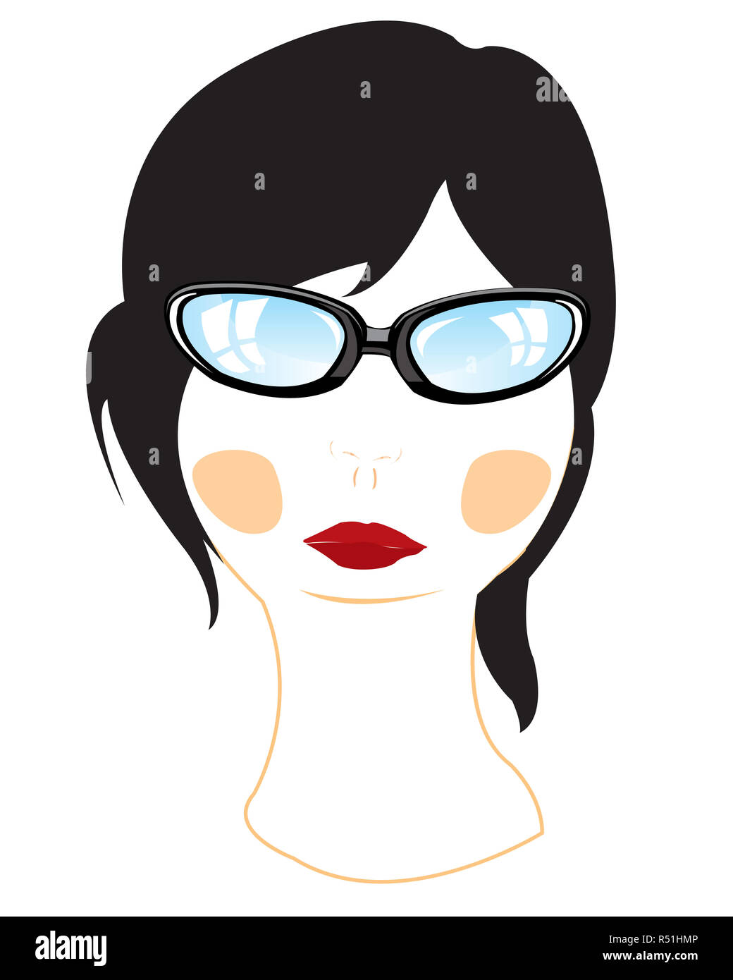 Bespectacled white woman hi-res stock photography and images - Alamy