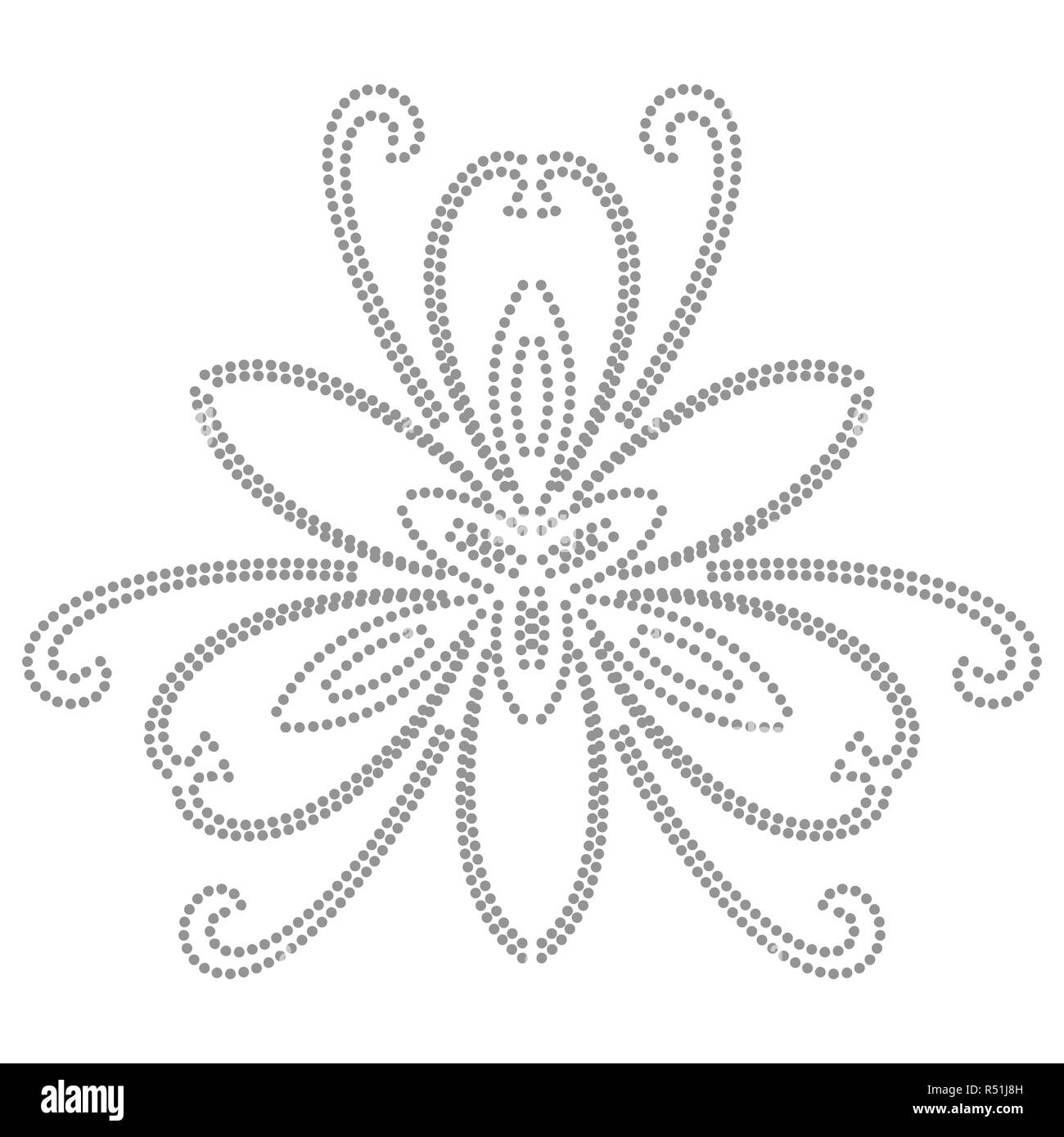 Embroidery floral pattern Black and White Stock Photos & Images - Alamy