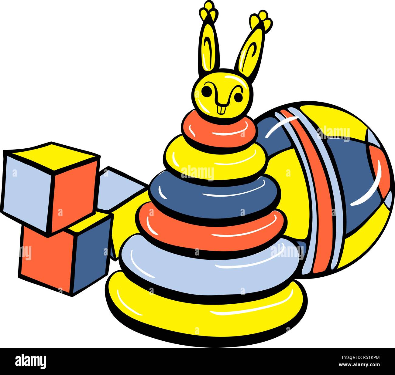 Cube toys icon. Cartoon of cube toys vector icon for web design ...