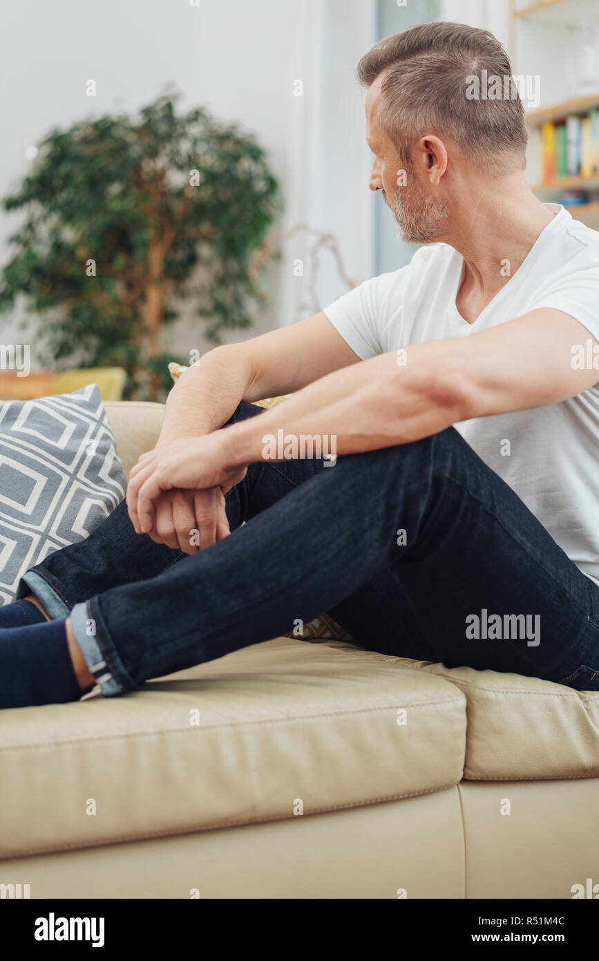 Man Feet Up Sofa High Resolution Stock Photography and Images - Alamy