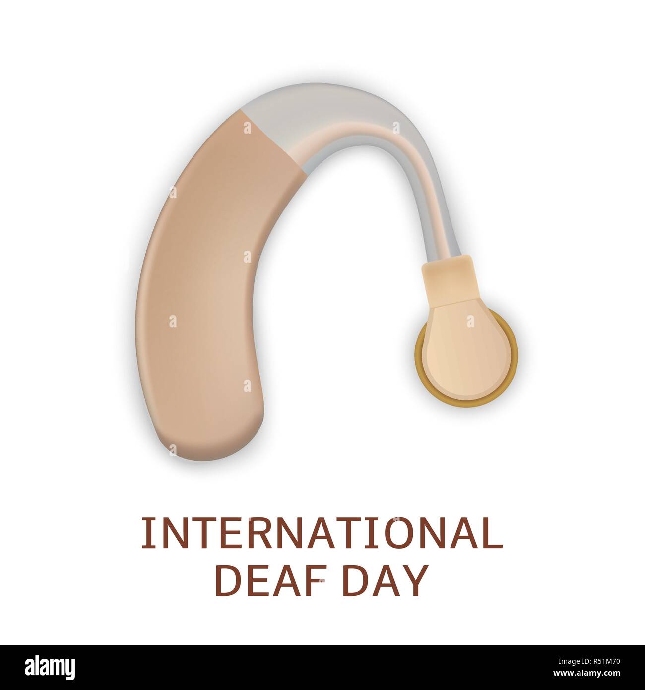 Global deaf day concept background. Realistic illustration of global ...