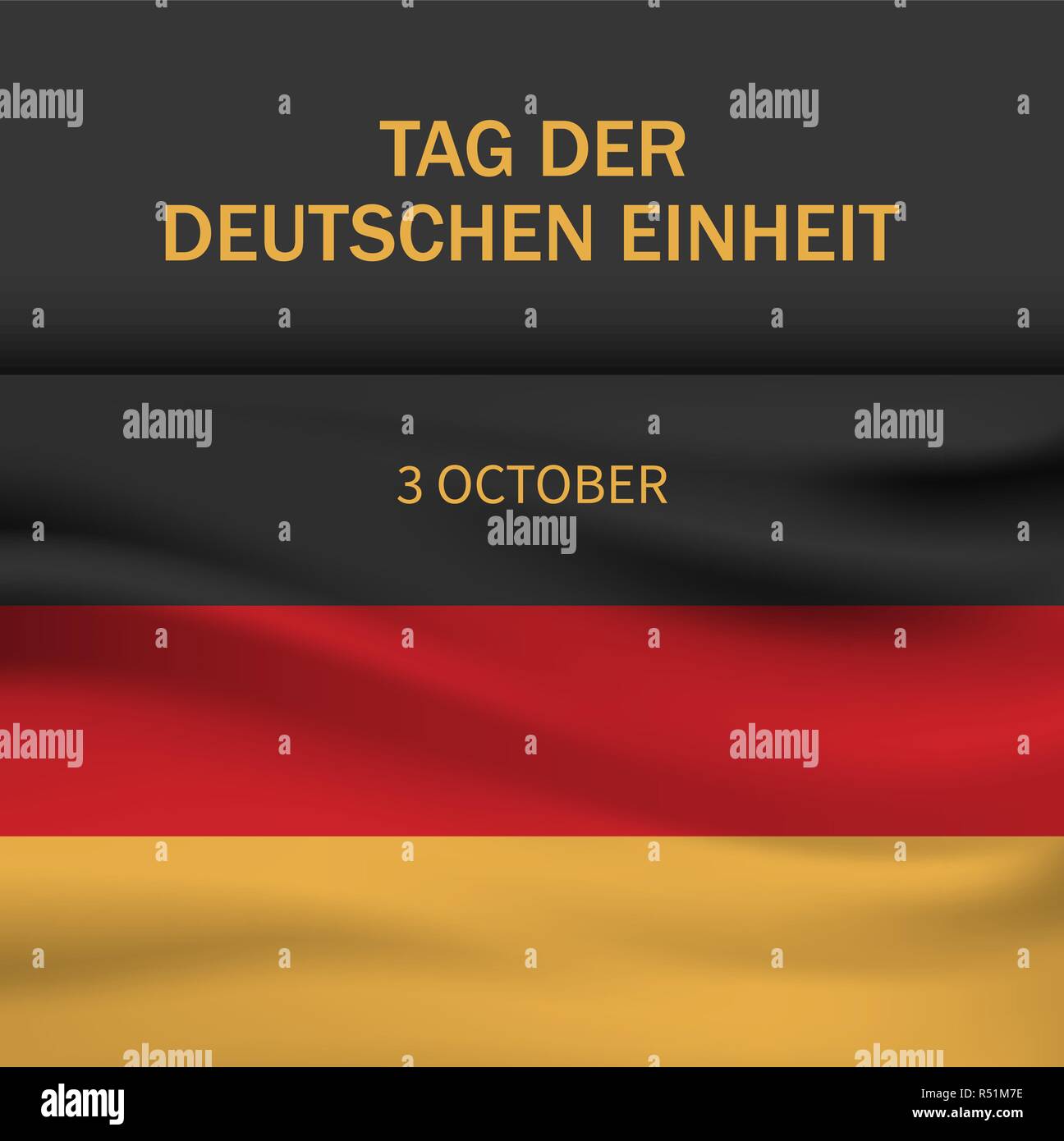 German independence day concept background. Realistic illustration of ...