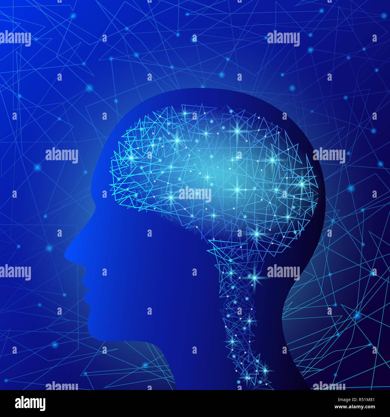 Brain concept background. Realistic illustration of brain vector ...