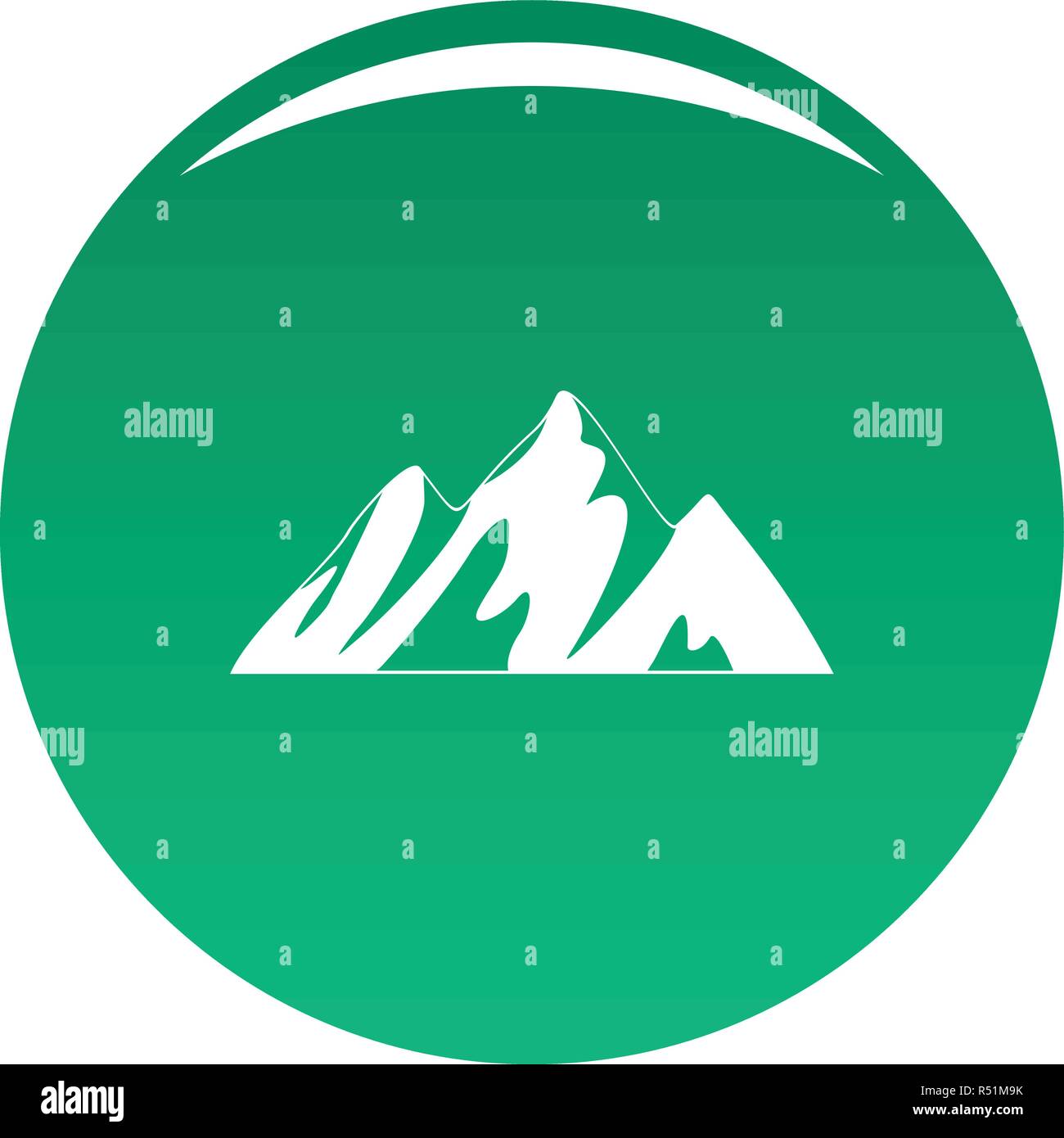 Top of mountain icon. Simple illustration of top of mountain vector ...