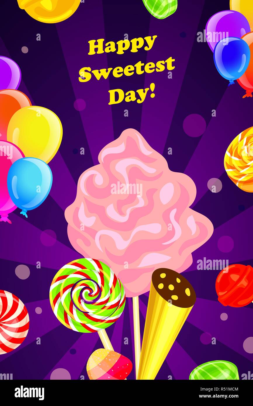 Sweetest Day concept background. Cartoon illustration of Sweetest Day ...